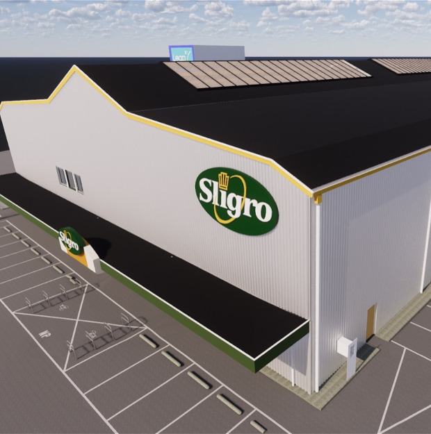 3D inmeten & 3D modelleren herinrichting Sligro